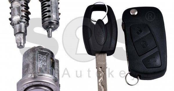 OEM Set for Ford KA Buttons:3 / Frequency: 433MHz / Transponder: PCF ...