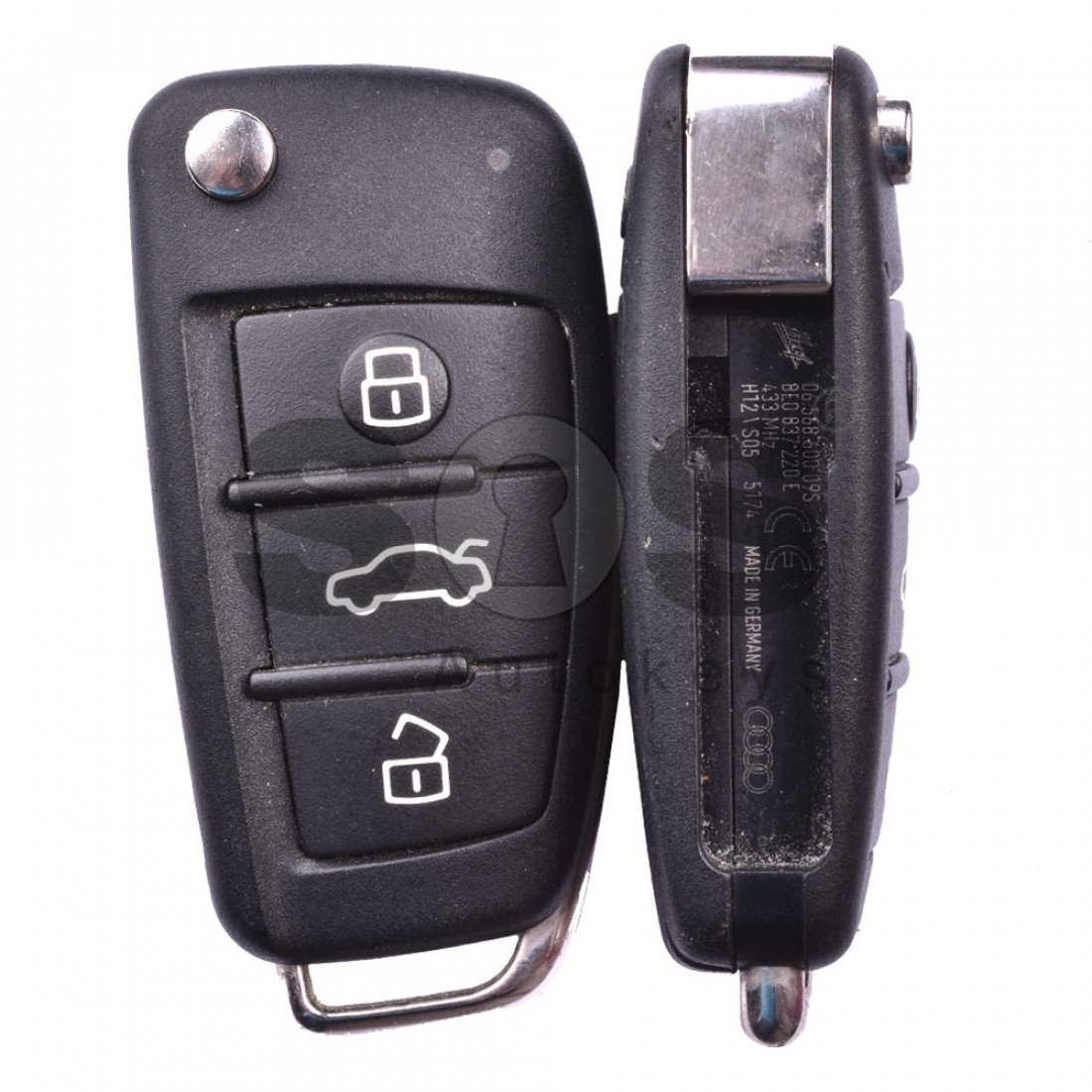 OEM Flip Key for Audi A4 Buttons:3 / Frequency:434MHz / Transponder ...