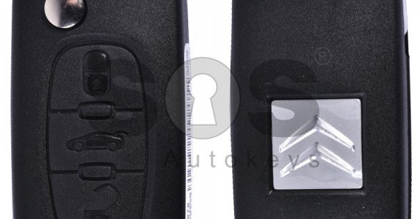 OEM Flip Key for Citroen C5 Buttons:3 / Frequency:433MHz / Transponder ...