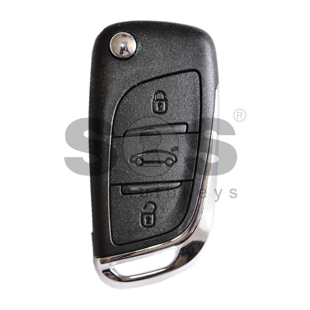 OEM Flip Key for Citroen C4 Buttons:3 / Frequency:434 MHz / Transponder ...