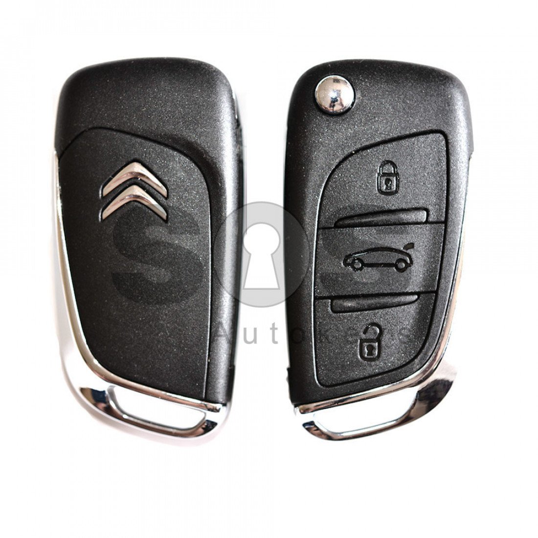 OEM Flip Key for Citroen C4 Buttons:3 / Frequency:434 MHz / Transponder ...