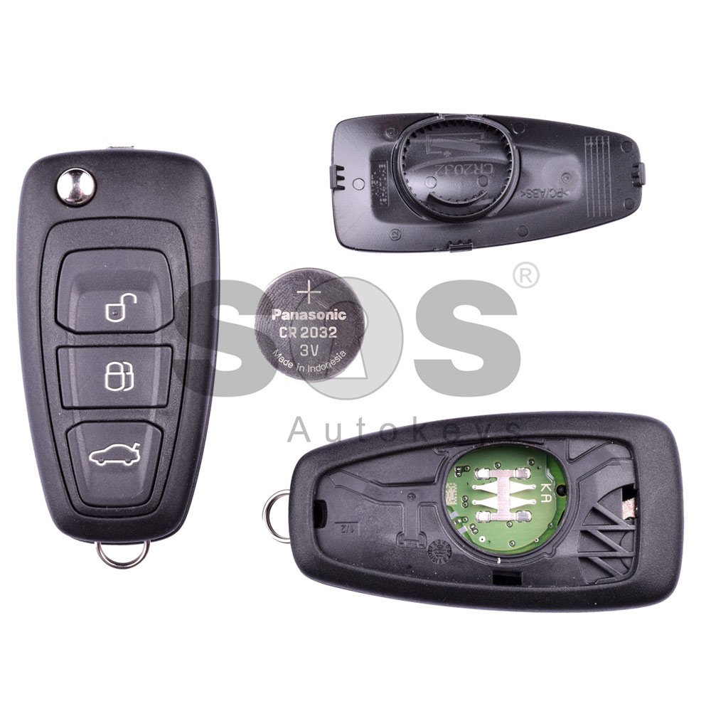 OEM Flip Key for Ford Mondeo Buttons:3 / Frequency:433MHz / Transponder ...