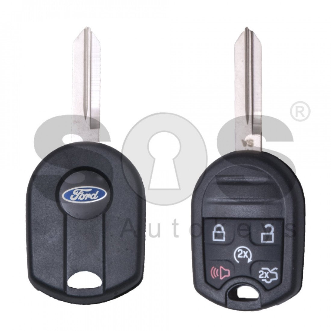 Regular Key for Ford Mustang Buttons:4+1P / Frequency: 433MHz ...