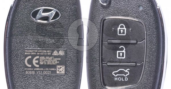 OEM Flip Key for Hyundai Buttons:3 / Frequency433MHz / Blade signature ...