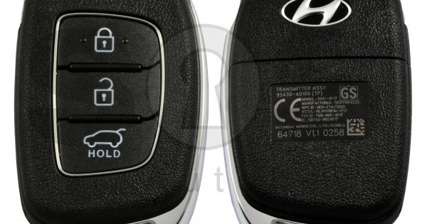 OEM Flip Key for Hyundai Creta 2016-2019 Buttons:3 / Frequency:433MHz ...