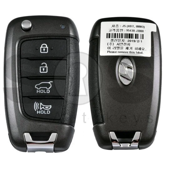OEM Flip Key for Hyundai Veloster 2019-2020 Buttons:4 / Frequency ...