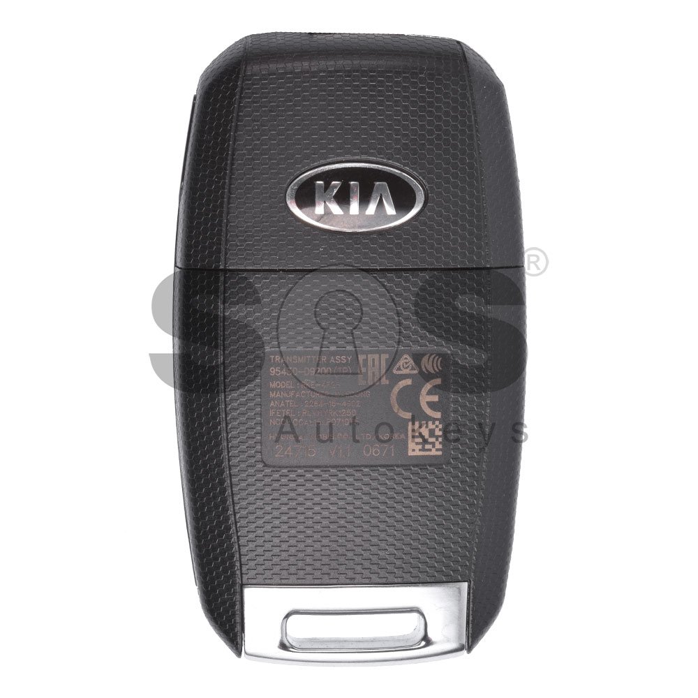 OEM Flip Key for Kia Sportage 2016+ Buttons:3 / Frequency:433 MHz ...