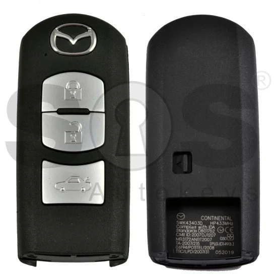 OEM Smart Key for Mazda 6 2010 Buttons:3/ Frequency:434MHz ...