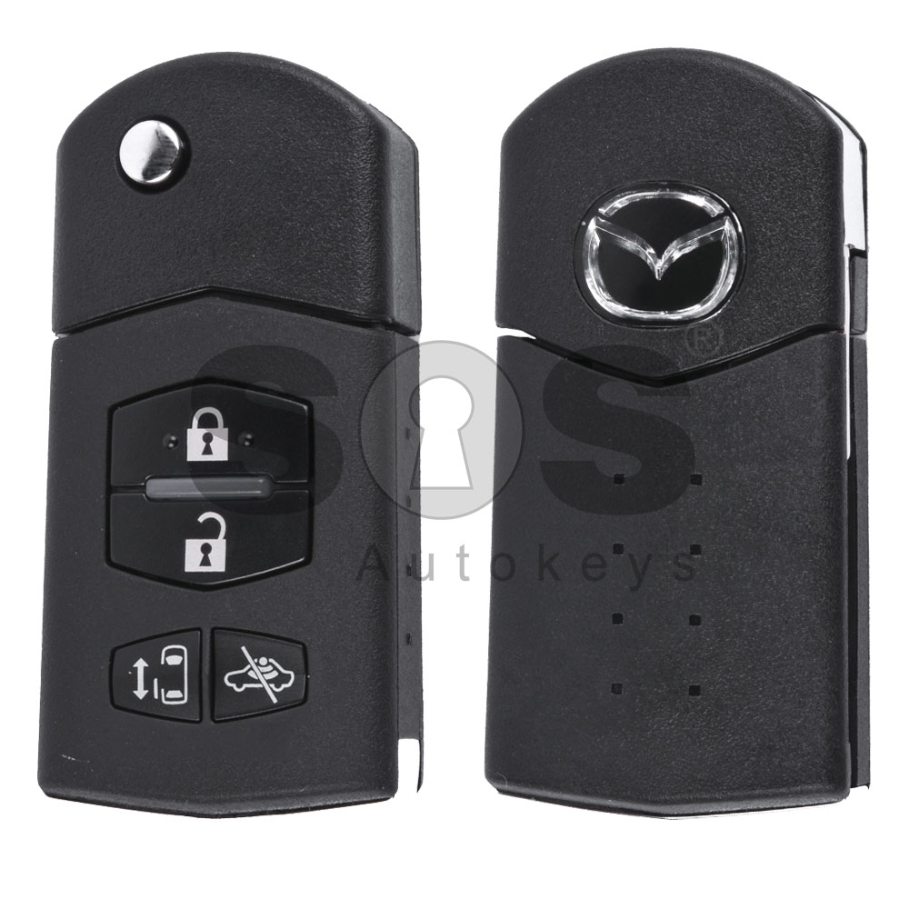 OEM Flip Remote Control for Mazda 6/MX5 Buttons:4 / Frequency:433MHz ...