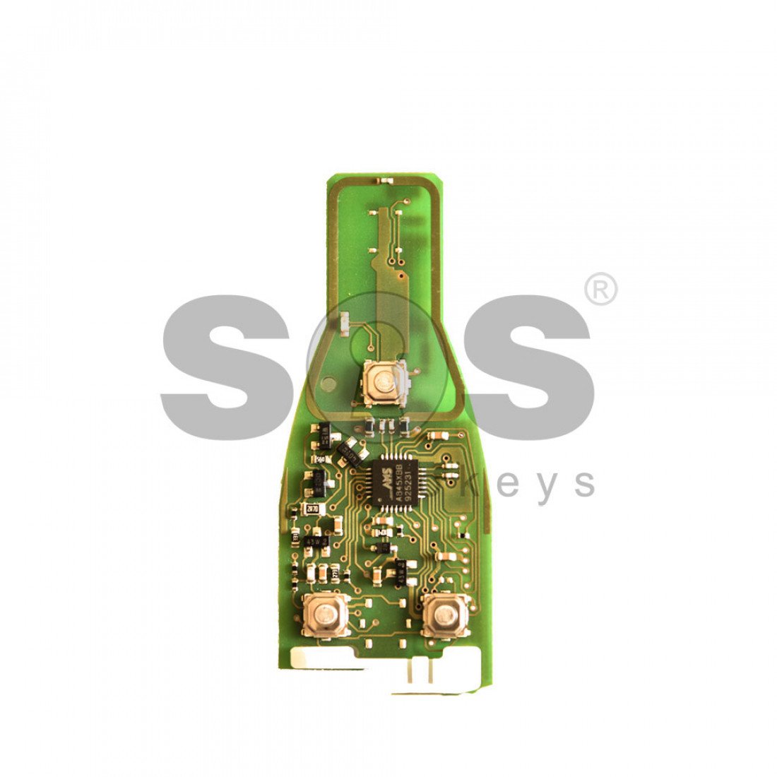 OEM Smart Key (PCB) for Mercedes-Benz Buttons:3 / Frequency:433MHz ...