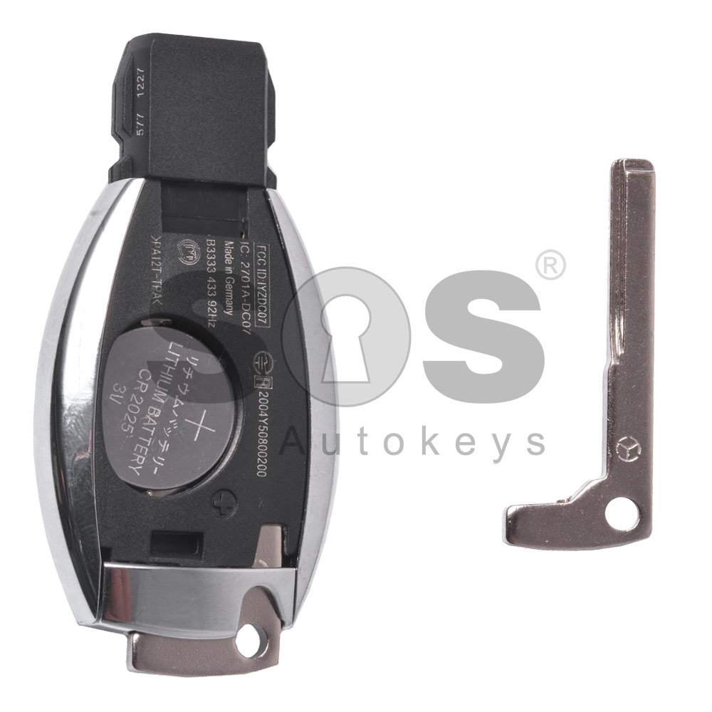 Smart Key for Mercedes Buttons:3 / Frequency:433MHz / Transponder: BGA ...