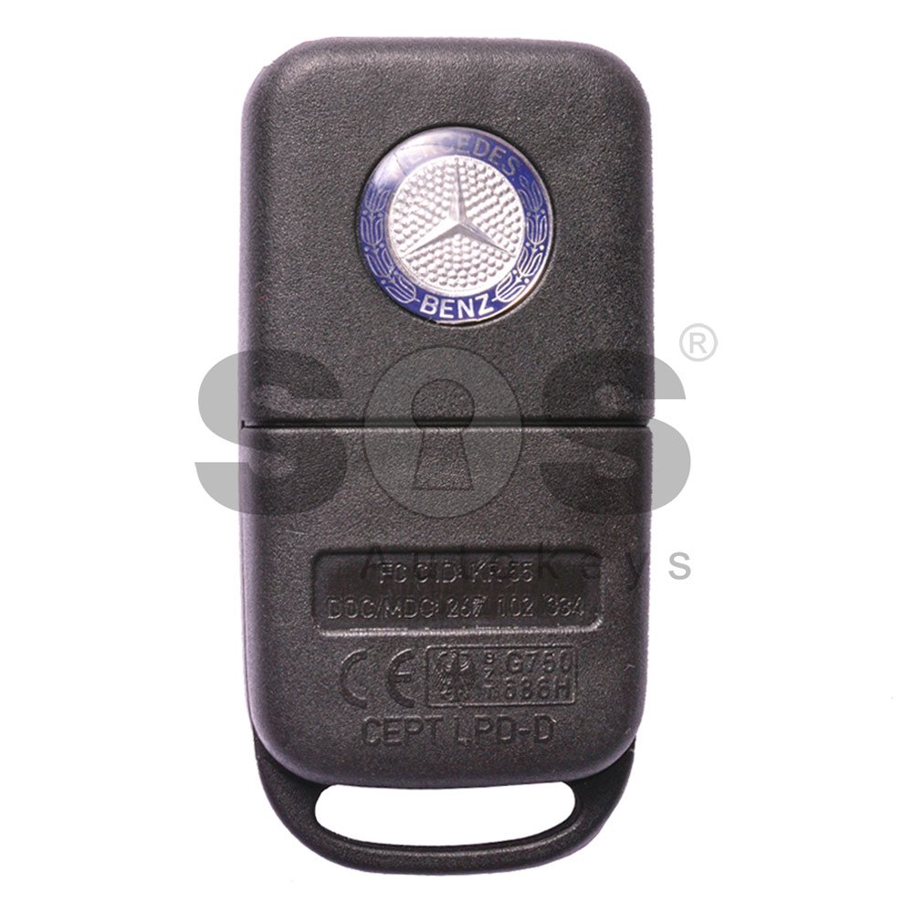 OEM Flip Key Mercedes-Benz ML W163 Buttons:2+1 / Frequency:315MHz ...