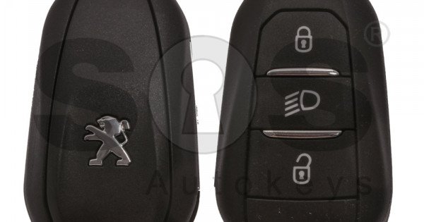 OEM Smart Key for Peugeot Buttons:3 / Frequency:433MHz / Transponder ...