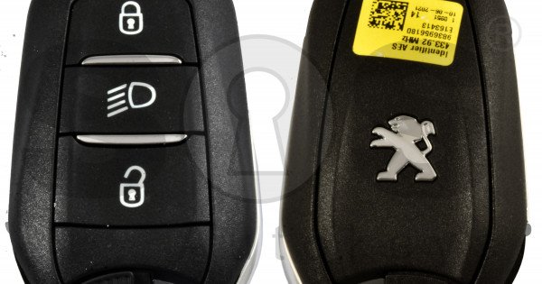 OEM Smart Key for Peugeot Buttons:3 / Frequency:433MHz / Transponder ...