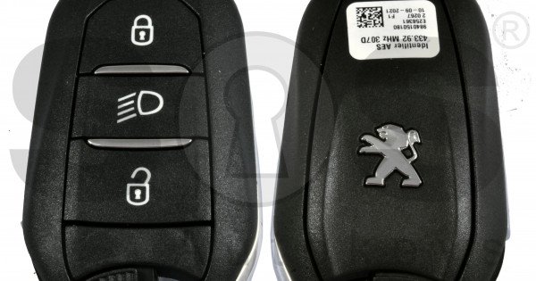 OEM Smart Key for Peugeot Buttons:3 / Frequency:433MHz / Transponder ...