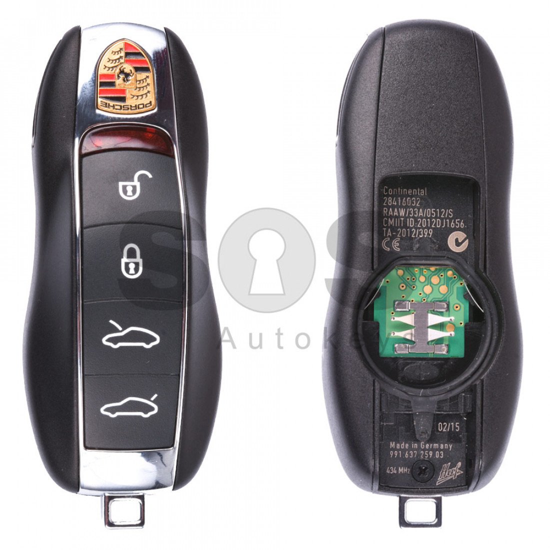 OEM Set for Porsche 991 Buttons: 4 Frequency 434 MHz Transponder PCF ...