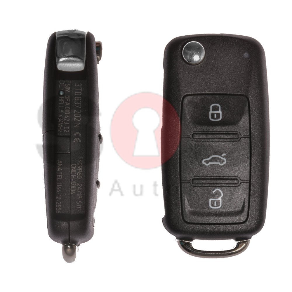 OEM Flip Key for Skoda Octavia/Fabia Buttons:3 / Frequency:434MHz ...