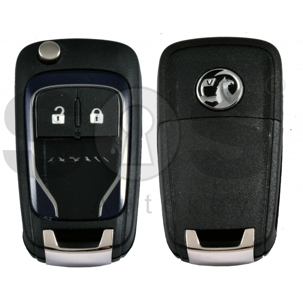 OEM Flip Key for Vauxhall Adam Dark Blue Buttons:2 / Frequency: 433MHz ...