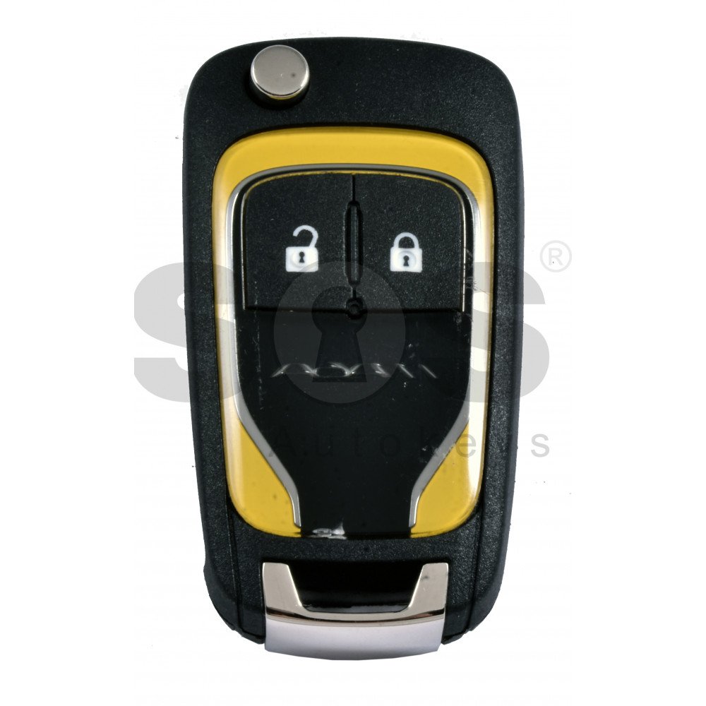 OEM Flip Key for Vauxhall Adam Yellow Buttons:2 / Frequency: 433MHz ...