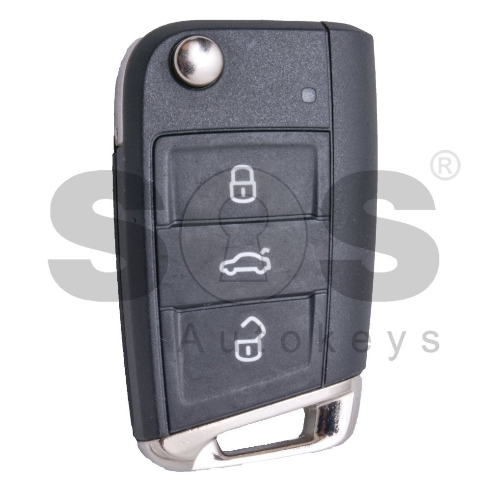 OEM Flip Key for VW POLO/JETTA 2017+ / Buttons:3 / Frequency:434MHz ...