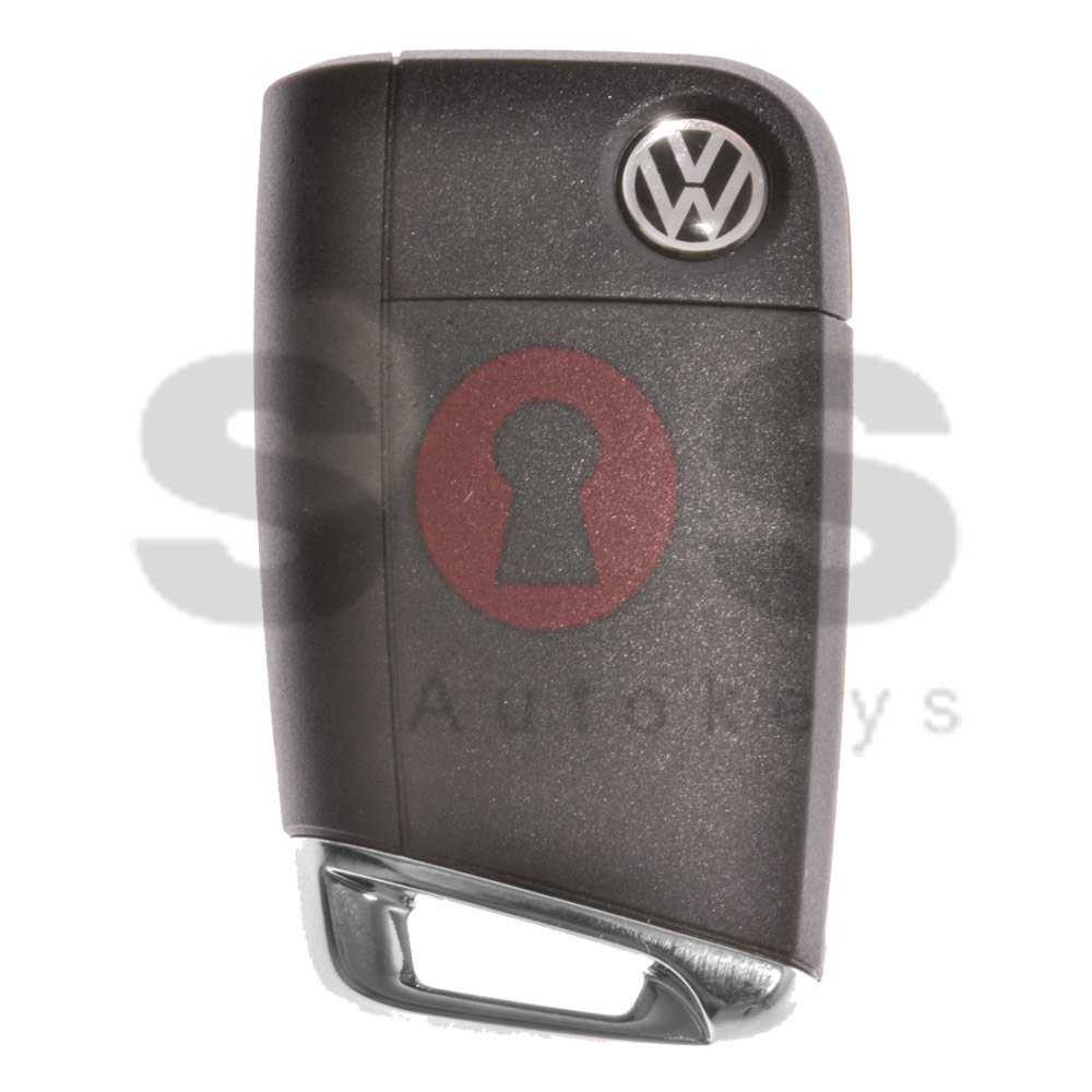 OEM Flip Key for VW Golf Buttons:3 / Frequency:434MHz / Transponder ...