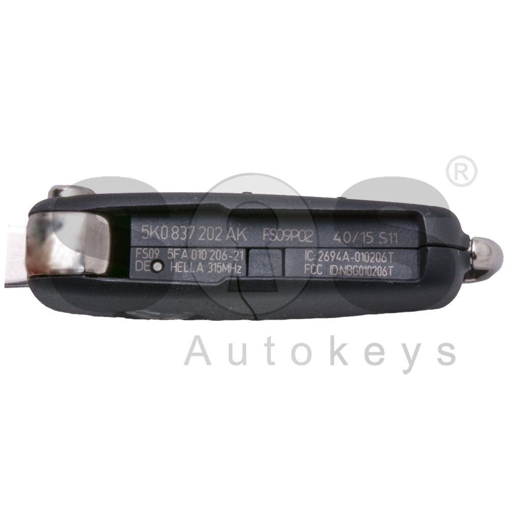 Flip Key for Volkswagen UDS Buttons:3+1 (Panic) / Frequency: 315MHz ...