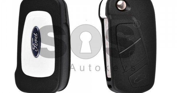 Key Shell (Flip) for Ford KA Buttons:3 / Blade signature: SIP22 / (With ...